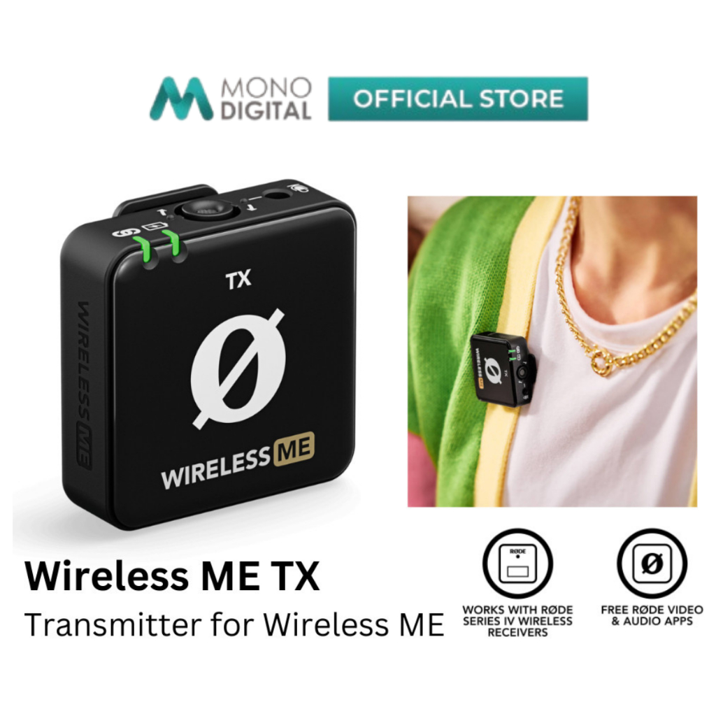 RODE WIRELESS ME TX TRANSMITTER FOR WIRELESS ME WITH UP TO 7 HOURS ...