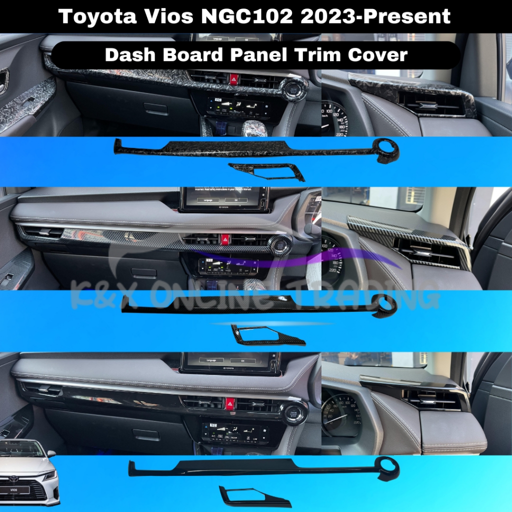 Toyota Vios NGC102/AC100 2023-2025 Carbon Trim Dash Board Panel Trim ...