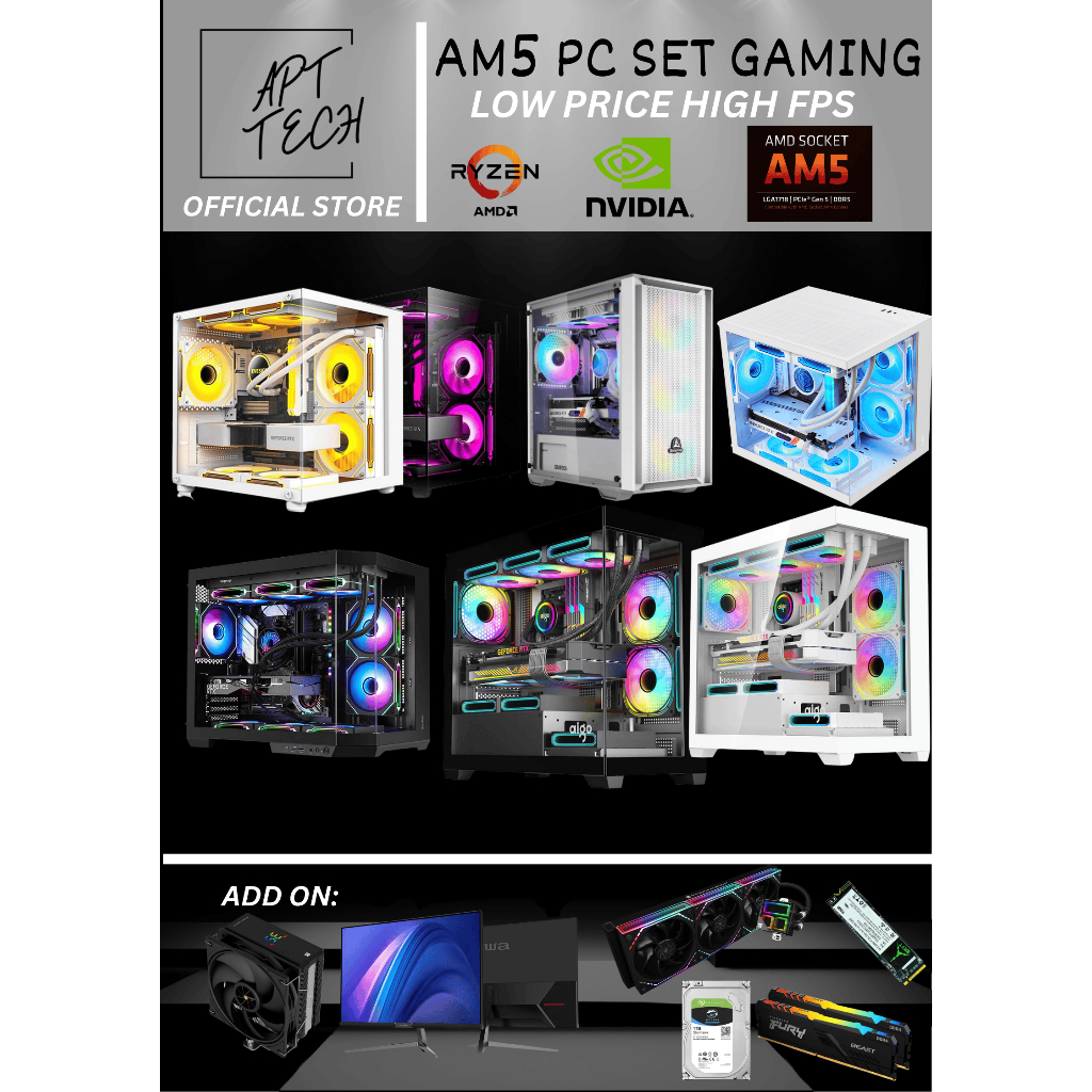 #APTTECH RM1 DEAL AM5 PC SET PACKAGE/3 YEAR WARRANTY / RYZEN 5 7600 ...