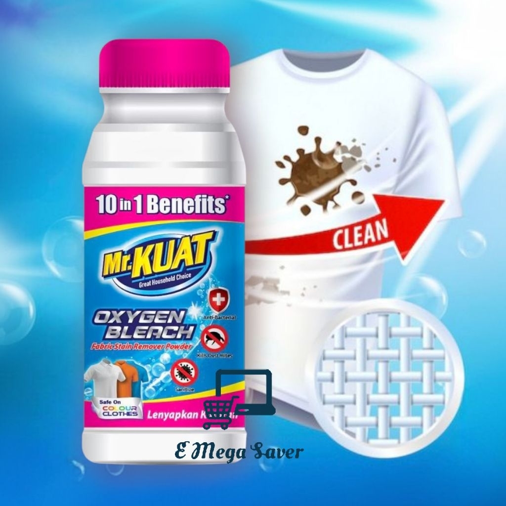 Mr. Kuat Oxygen Bleach Fabric Stain Remover Powder 750g | Shopee Malaysia