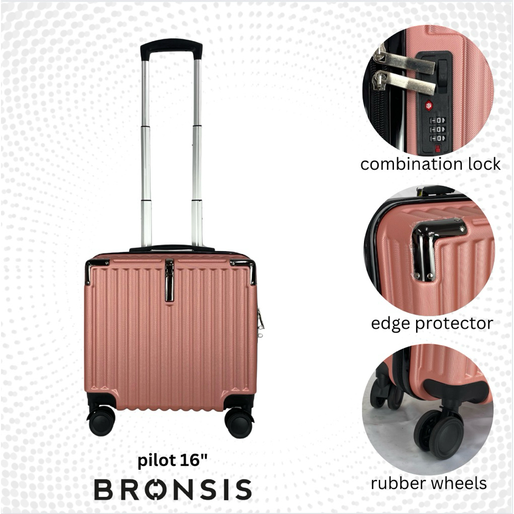 [BRONSIS] 16” ABS Pilot Case Hand Carry Luggage | Shopee Malaysia