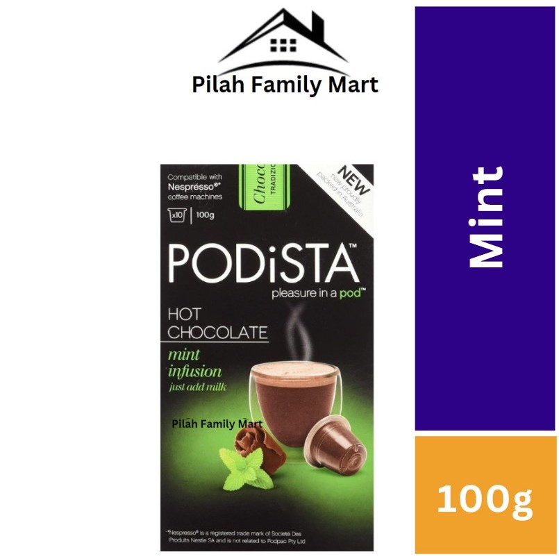 Mint PODiSTA Hot Chocolate Nespresso Compatible Pod Coklat Panas Perisa ...