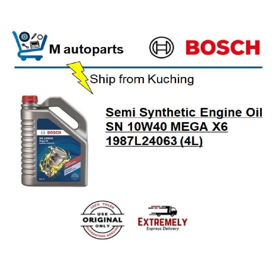 [EM] Bosch Premium X6 10W40 Semi-Synthetic Bosch Engine oil 1987L24063 ...