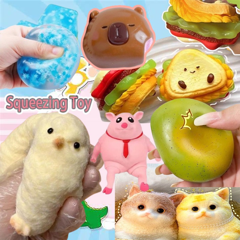 Cute Silicone Chick Pinching Le Plush Version Squeezing Toy Free Range ...