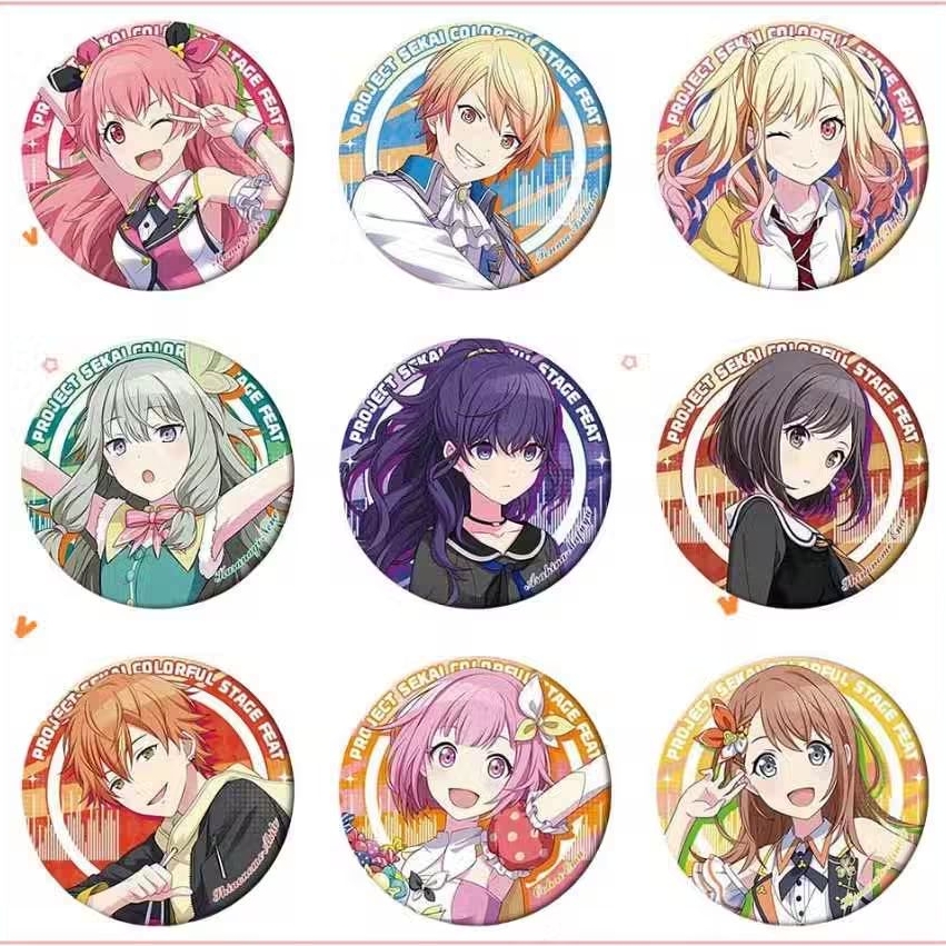 58mm Project Sekai : Colorful Stage Anime Button Badge With Pin Brooch ...