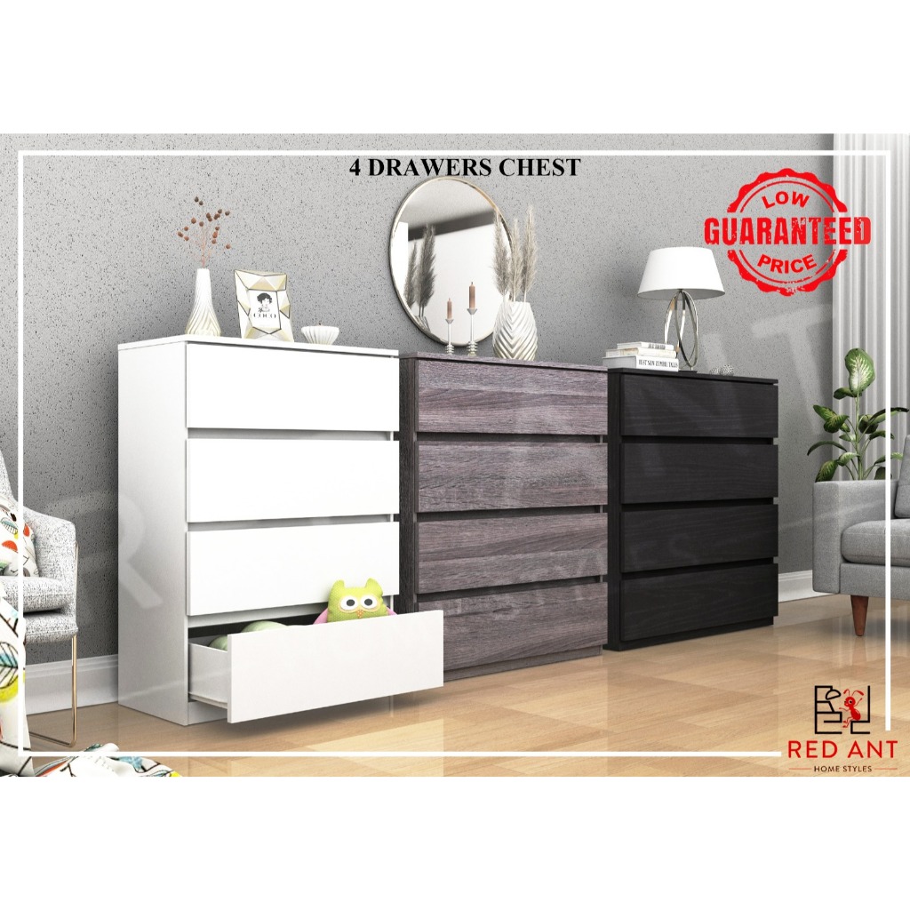 *READY STOCK* RED ANT Chest of Drawer Cabinet with 4 Layer Drawer ...