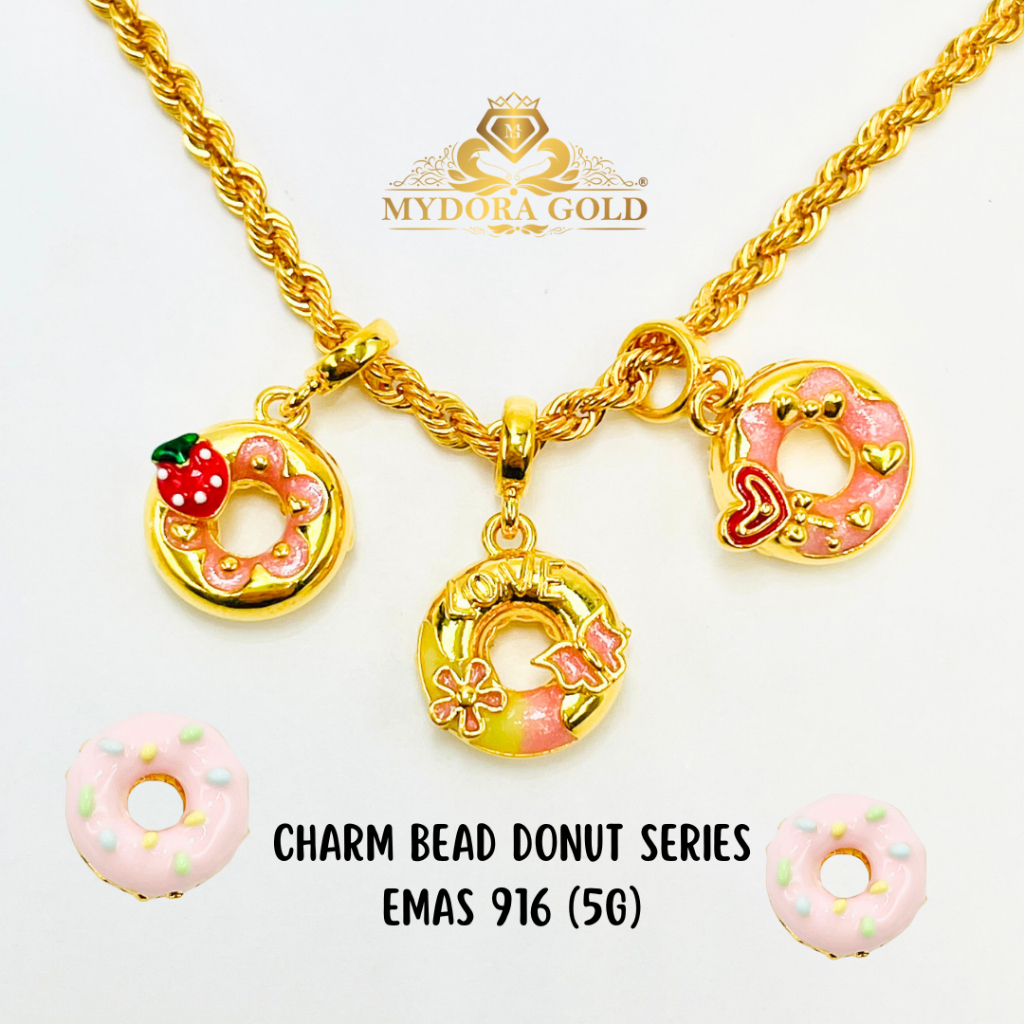 MYDORA Charm Bead Donut Series (5G) l EMAS 916/22K | Shopee Malaysia
