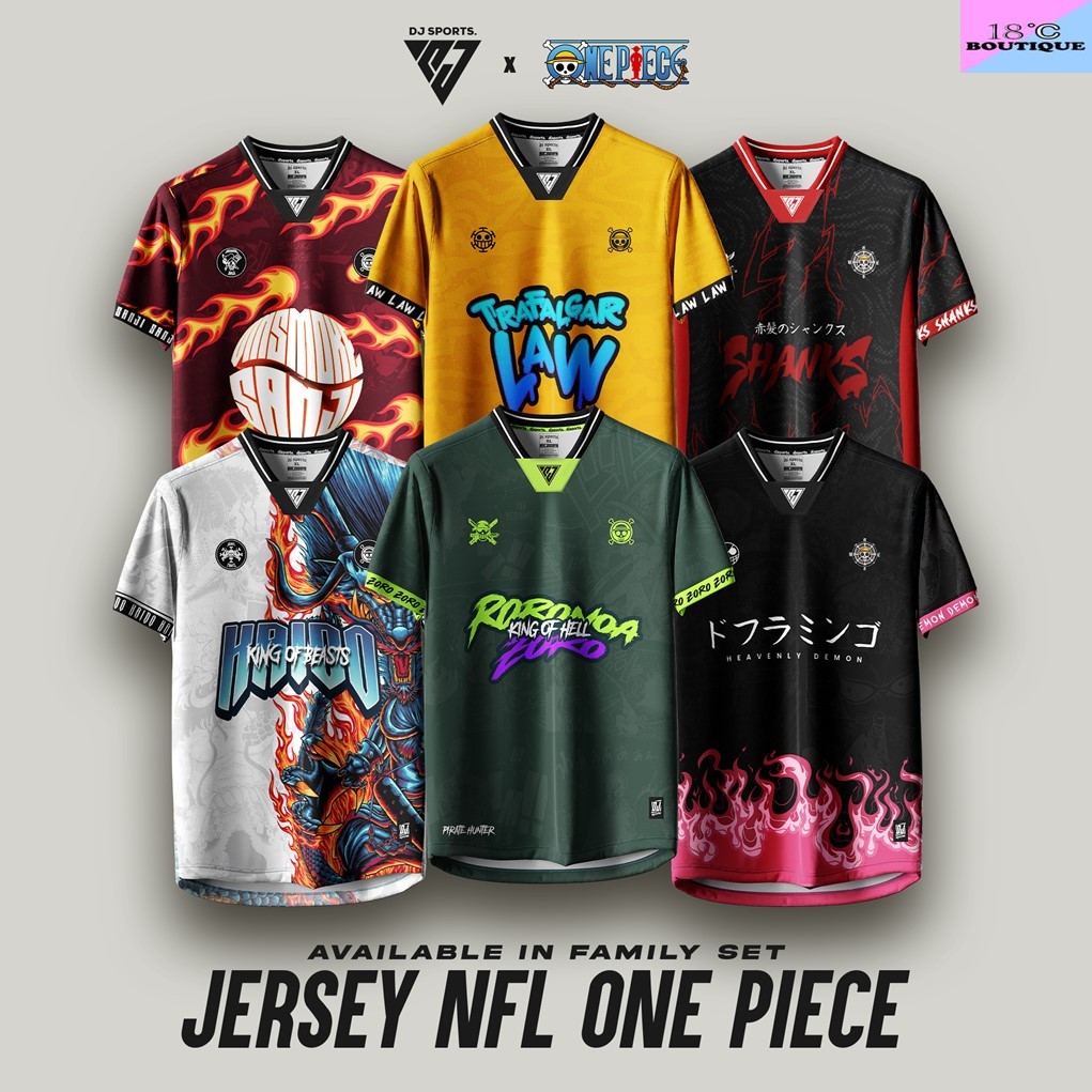 [NEW] DJ Sport Jersey ONE PIECE Jersey Anime NFL Budak & Dewasa Unisex ...