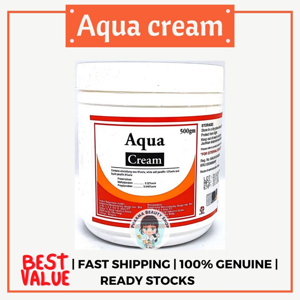 Aqua Cream 500g (For Dry Skin) - To Moisturize DRY SKIN/ Krim PELEMBAP ...