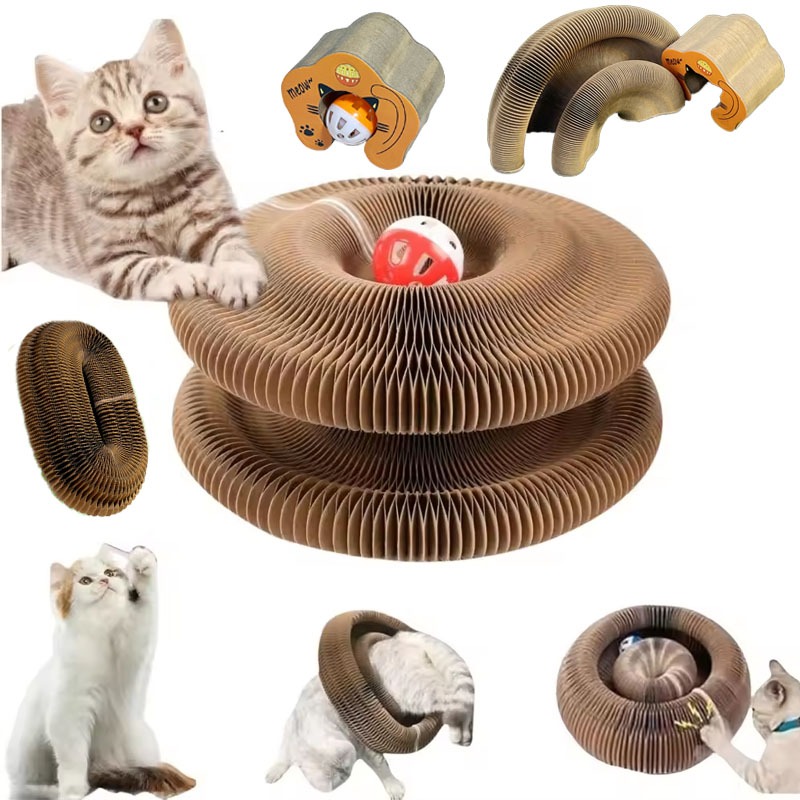 Variable Magic Organ Cat Scratching Board with Bell&Spinning Ball Cat ...