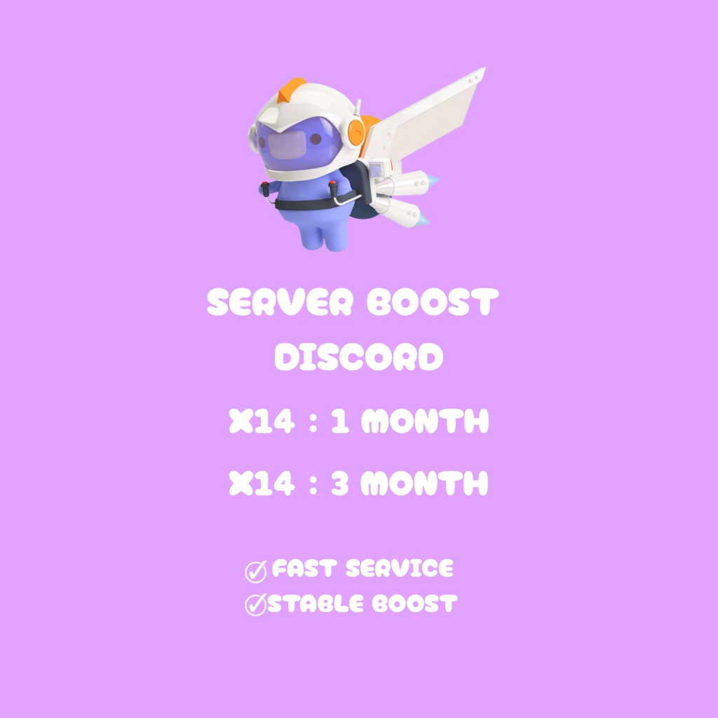 [𝗖𝗛𝗘𝗔𝗣𝗘𝗦𝗧] DISCORD SERVER BOOST 1 Month & 3 Month | Shopee Malaysia