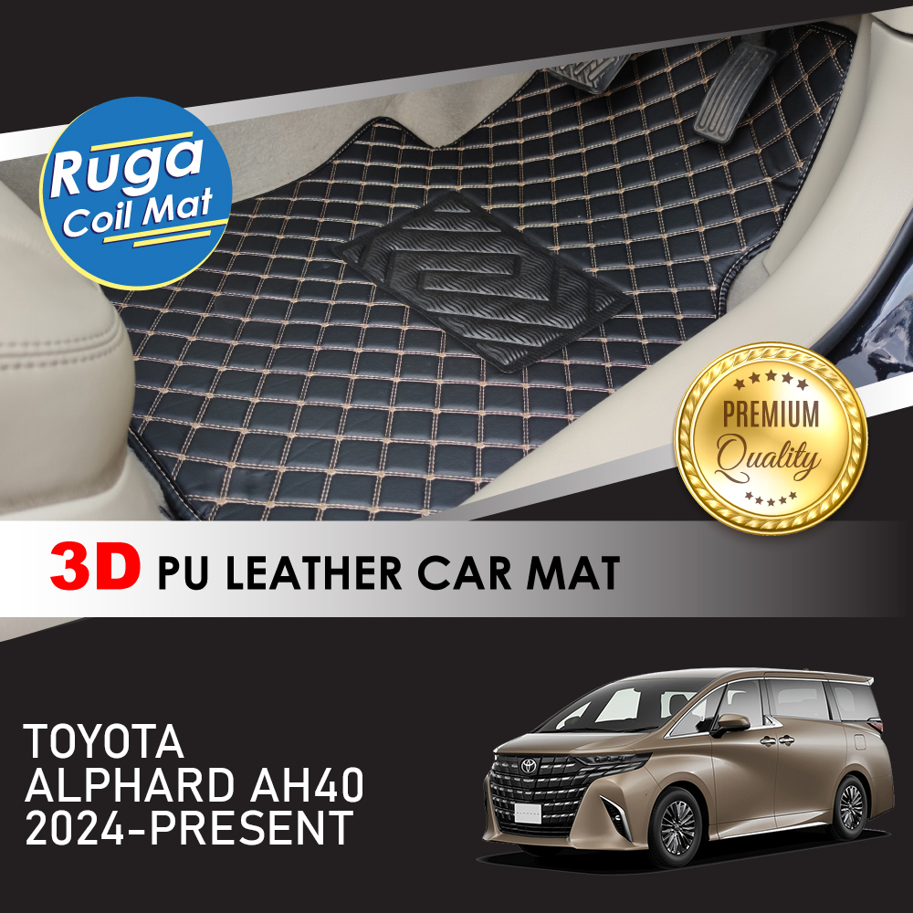 TOYOTA ALPHARD AH40 AGH40 ( 2024 - 2025 ) 3D PU Leather Car Carpet ...