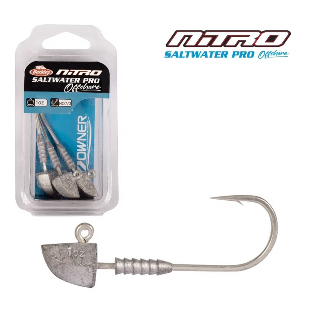 BERKLEY NITRO SALT WATER PRO OFFSHORE JIG HEAD FISHING HOOK | Shopee ...