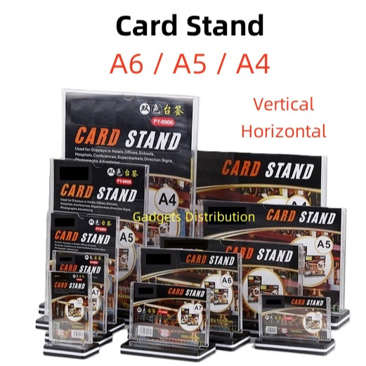 A6 A5 A4 Transparent Acrylic Display Paper Card Stand Table Desk Menu ...
