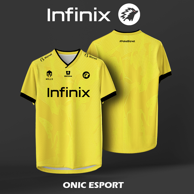 ONIC ESPORTS INFINIX JERSEY FANISSUE V-NECK SHORT SLEEVE: Size: S-2XL ...