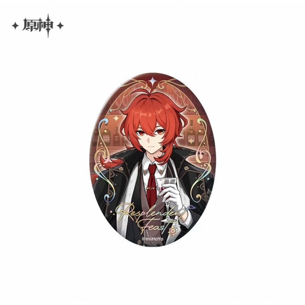 Official Genshin Impact Diluc Embossed Reflective Badge | Shopee Malaysia