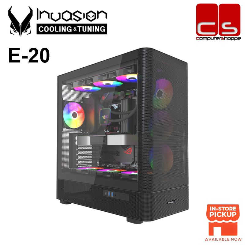 Invasion E-20 ATX Gaming Case Black (INFINITY Flashlux FAN) | Shopee ...