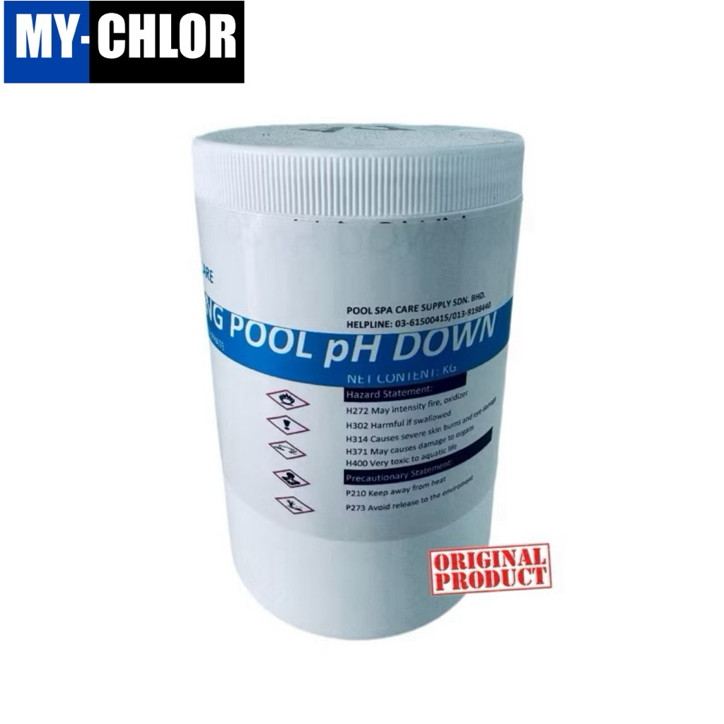 MY-CHLOR 1KG Swimming Pool (pH - ) Down / Reducer / Decreaser - Dry ...