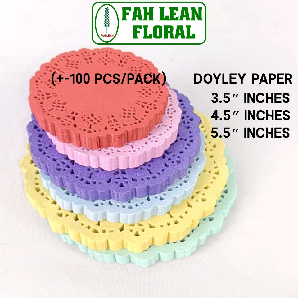 Doyley Paper (100pcs) 3.5" 4.5" 5.5" Doiley Paper Dolly Paper Kertas ...