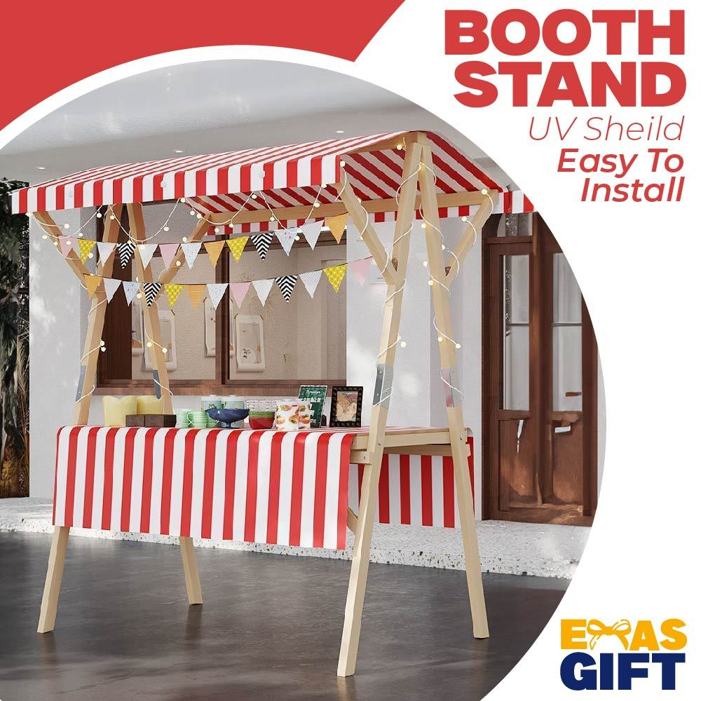 Display Rack Gerai Niaga Stall Solid Wood Booth Folding Table Market ...