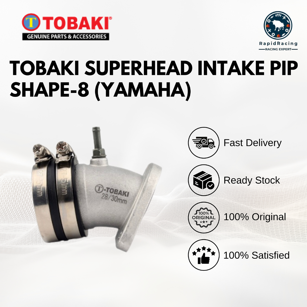 Tobaki Superhead Racing Shape 8 Intake Pipe 【Yamaha】- LC135｜FZ150 ...