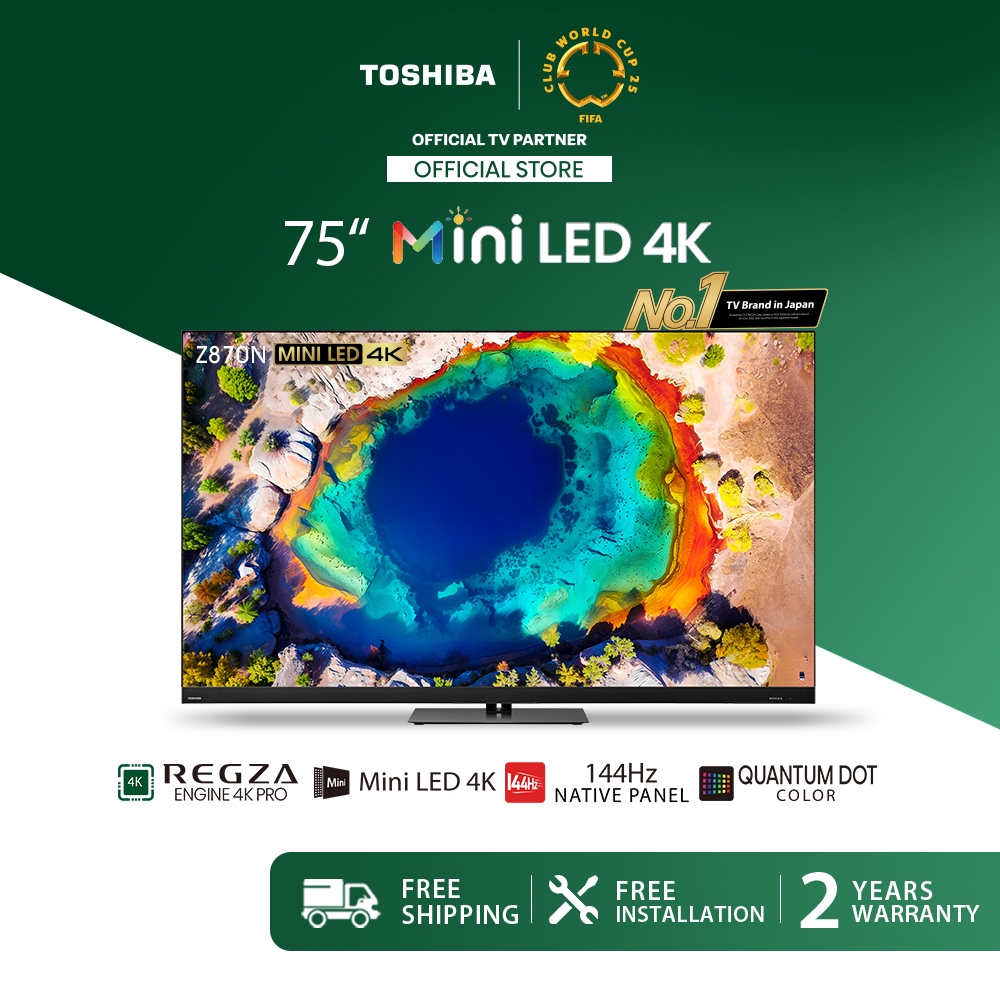 [NINTENDO PERCUMA] Toshiba 75 Inci Mini-LED 4K 144Hz Quantum Dot TV Pintar / Gaming TV ...