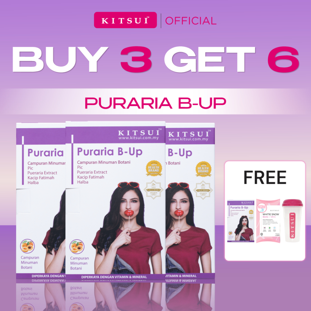 [BUY 3 GET 6] Kitsui Puraria B UP x3 [Free 1x Puraria B UP + 1x Sample ...