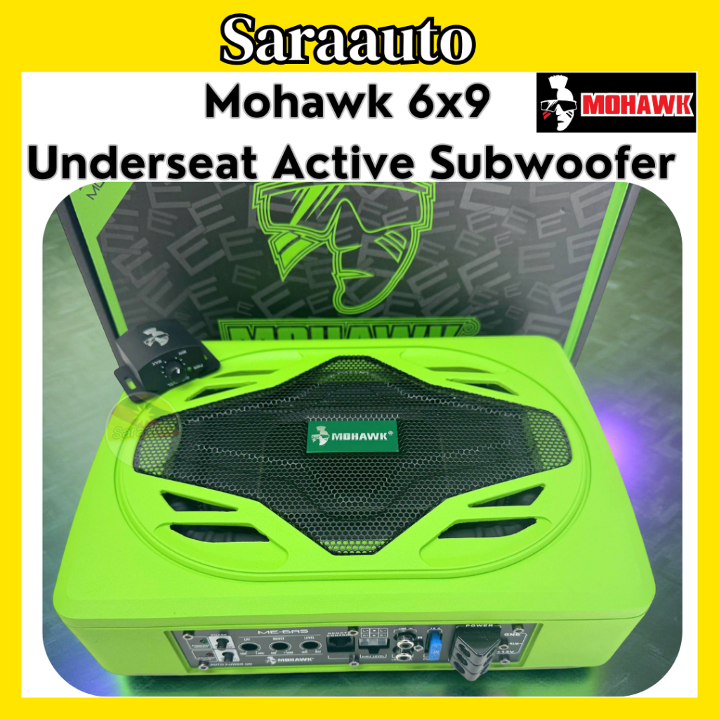 Mohawk 6X9 Active Underseat Powerful Subwoofer Performance Green Series ...