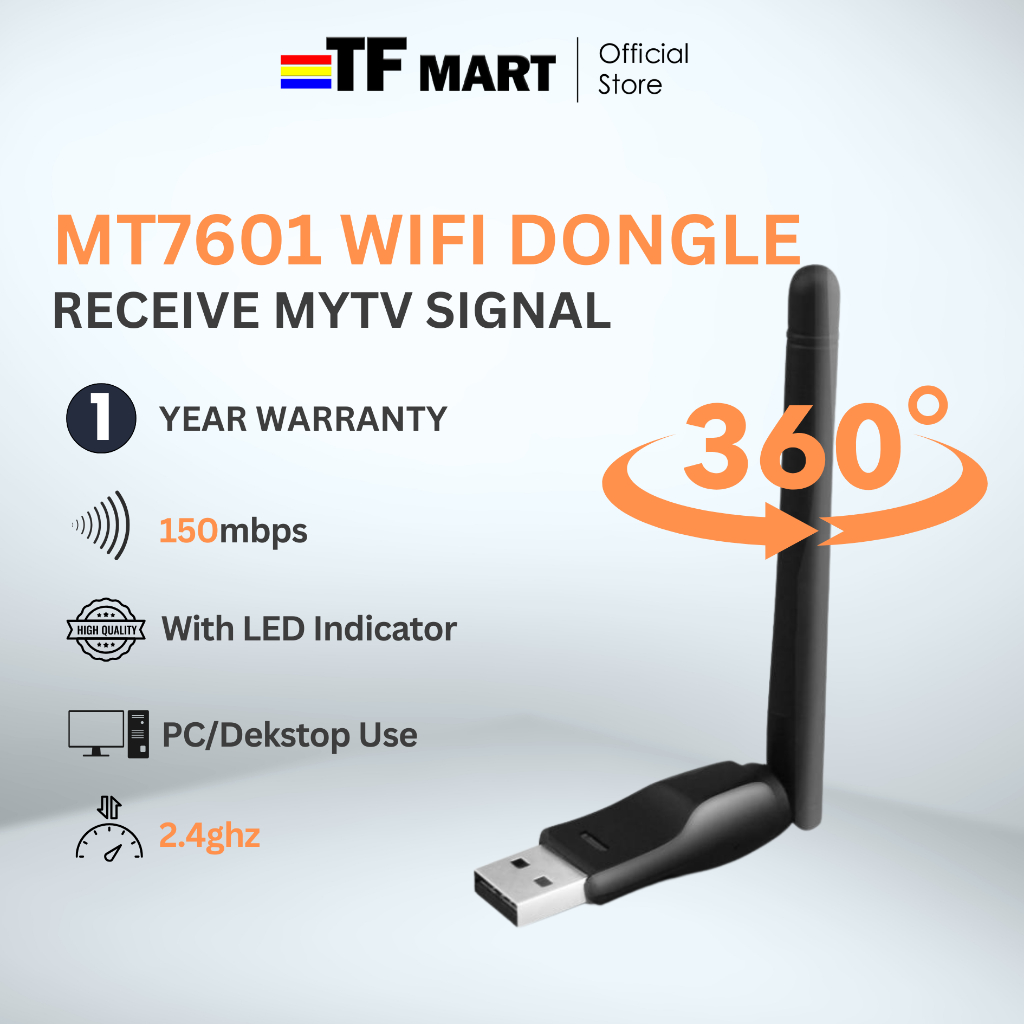 MT7601 WiFi Dongle Suitable for MYTV Decoder/Dekstop CPU Hotspot Wifi ...