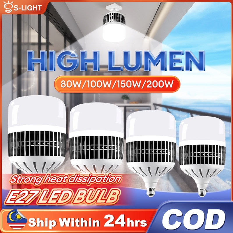 High Power LED Bulb E27 80W 100W 150W 200W Super Bright Bulb Mentol ...