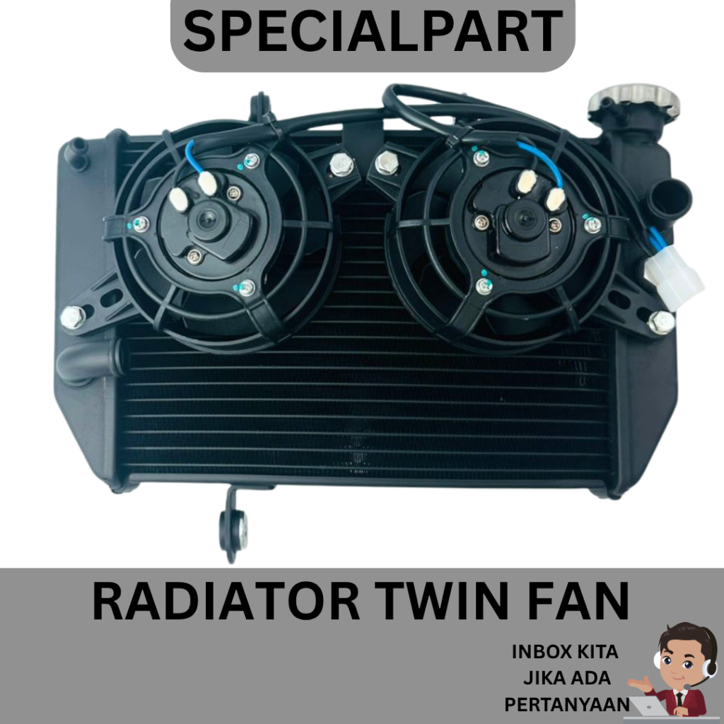 Radiator Y15 Double Fan Radiator Ultra Cooling Twins Fan | Shopee Malaysia
