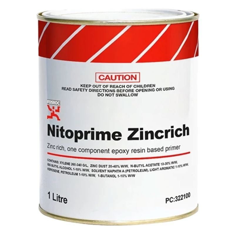 FOSROC NITOPRIME ZINCRICH (1LITRE) ANTI-CORROSION PRIMER COATING FOR ...