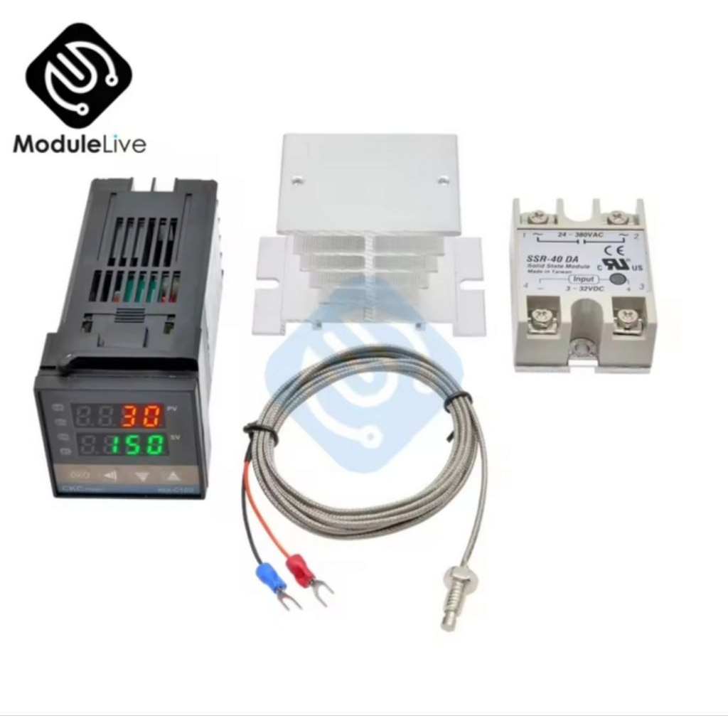 Pid Temperature Controller Regulator Rex c100 Original 1300 Ssr 40DA Solid State Relay Digital ...