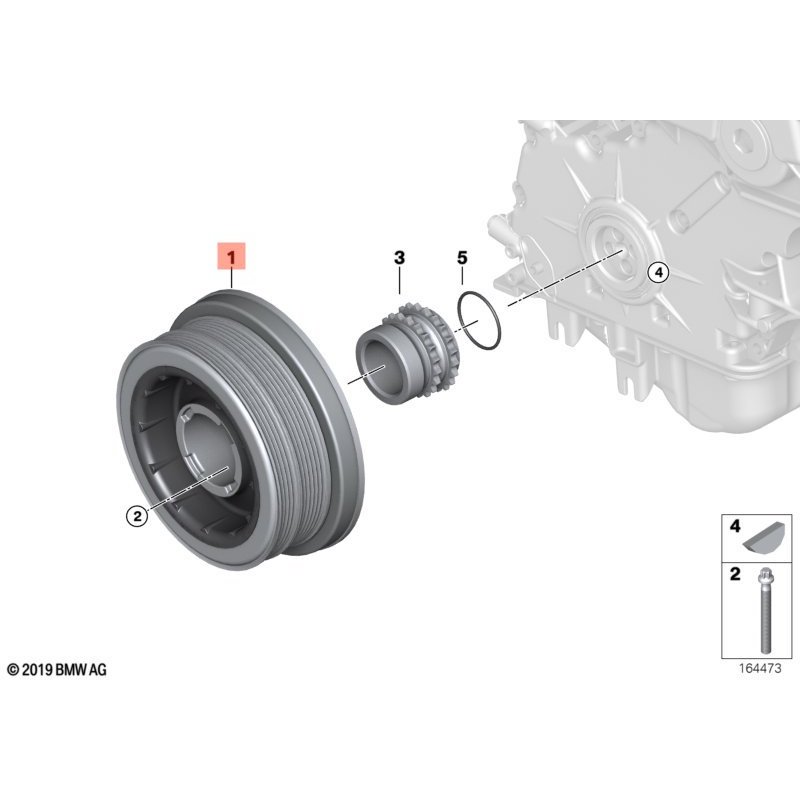 Original BMW Vibration Damper For E46/E90/E93/E60/E63 LCI/E65/E66/E83 ...