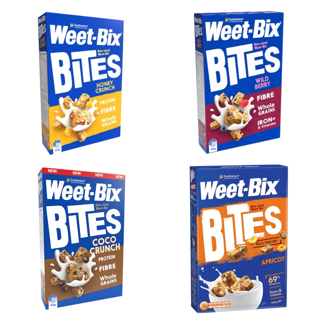 Weet-Bix Bites 500g - Wild Berry / Apricot / Crunchy Honey / Coco ...
