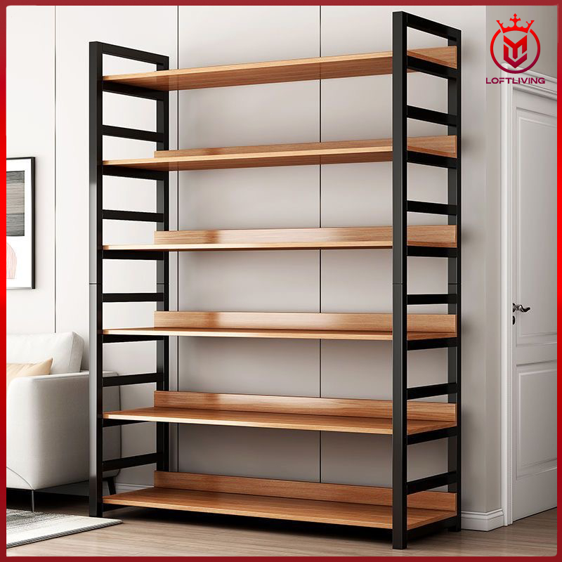 LOFT-4/5 Layers BookShelf Metal Frame Shelves Multipurpose Rack Storage ...