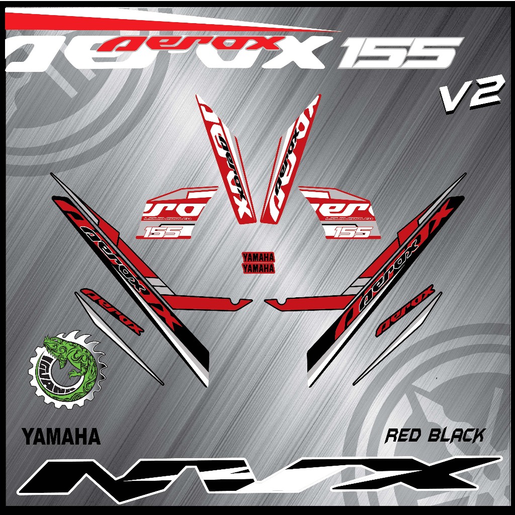 STRIPE MOTOR Yamaha NVX /AEROX V2 TITAN 2025 CUSTOM STRIPE BODY STICKER ...