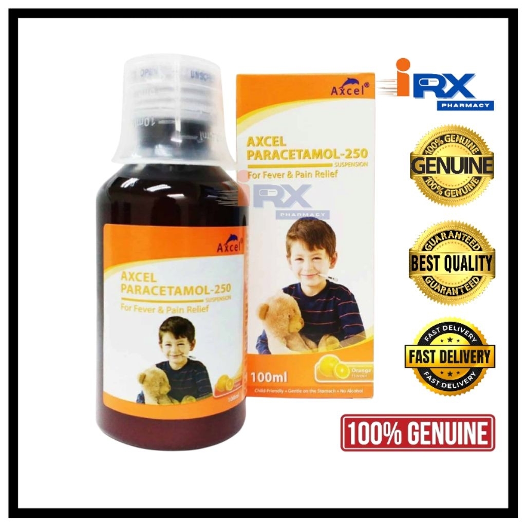 [ 100% GENUINE ] Axcel Paracetamol 250mg Syrup Orange 100ml | Relief of ...
