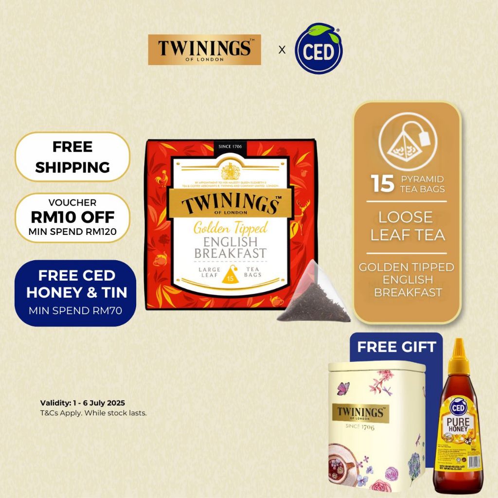 TWININGS Discovery Collection Golden Tipped English Breakfast Tea (15's ...