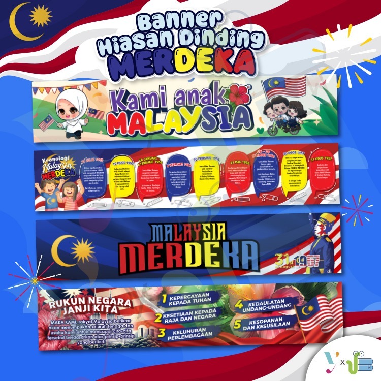 BANNER HIASAN DINDING KELAS & SEKOLAH / BANNER BEAM TEMA PATRIOTIK ...