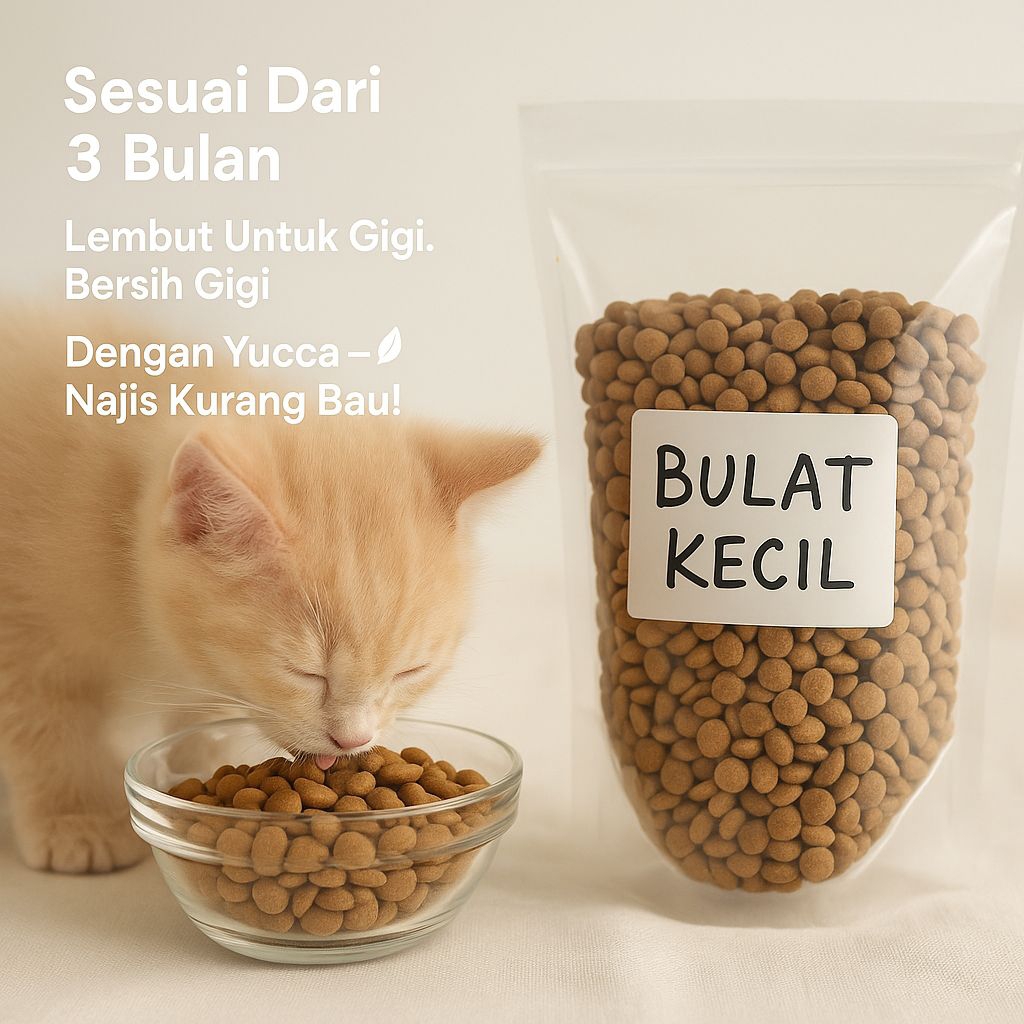 007 Makanan Anak Kucing Kibbles Bulat Kecil Untuk Anak Kucing 1kg ...