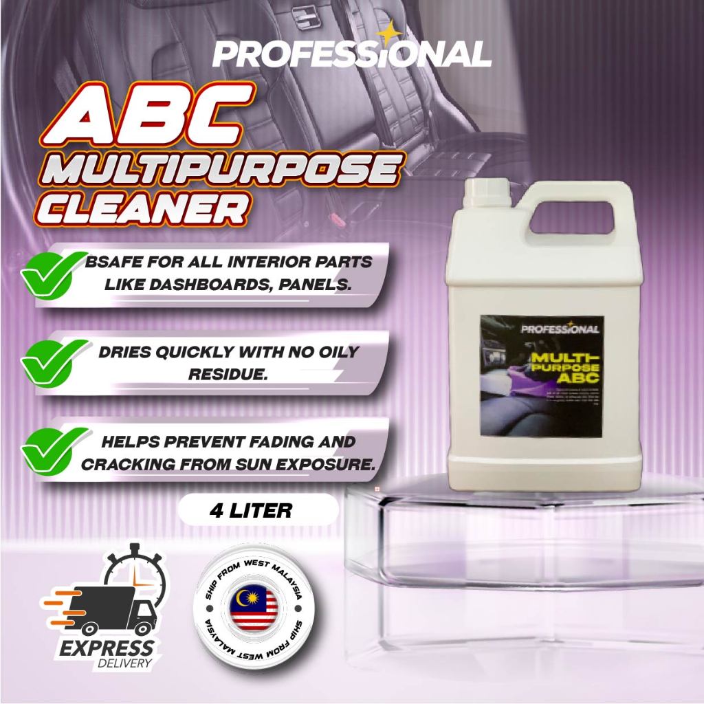 PROFESSIONAL ABC Multipurpose Cleaner (4Litre) | All Purporse Remove Dirts from fabric, carpet ...