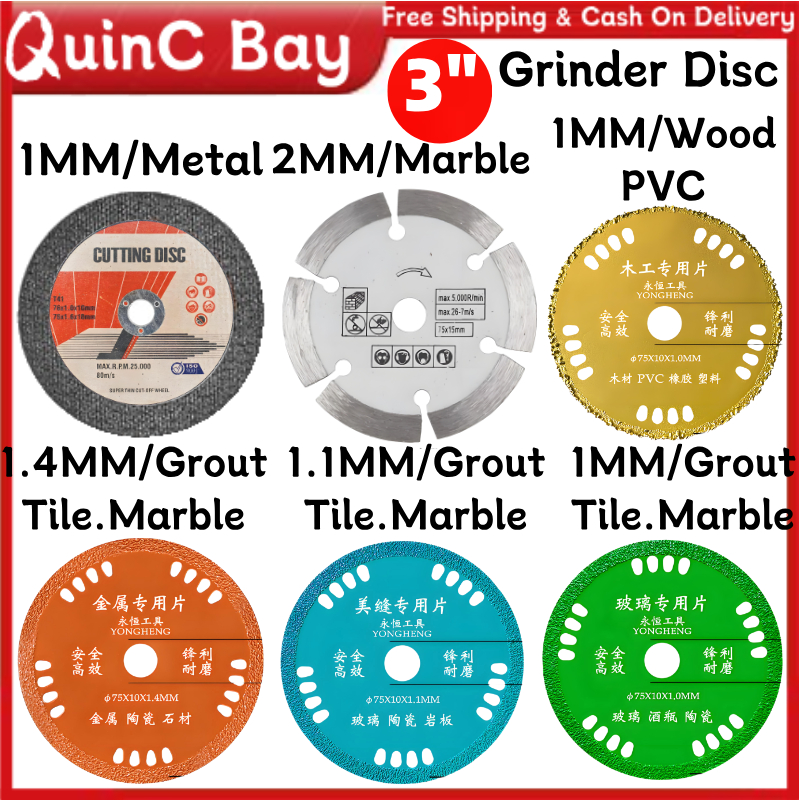 3inch Grinder Tile Grout Clear Disc Metal Wood Marble Diamond Cutting ...