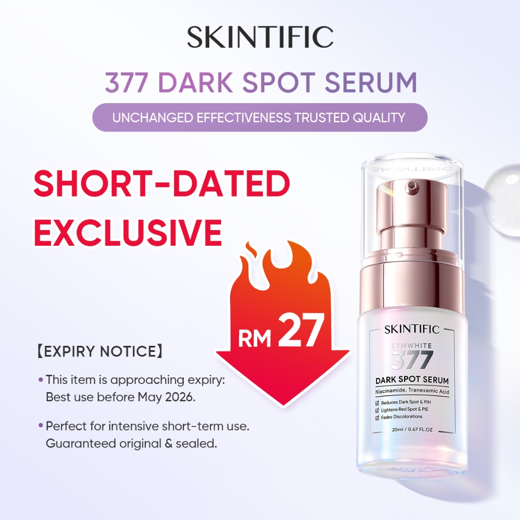 SKINTIFIC Short-Dated Sym White 377 Dark Spot Serum with Niacinamide ...