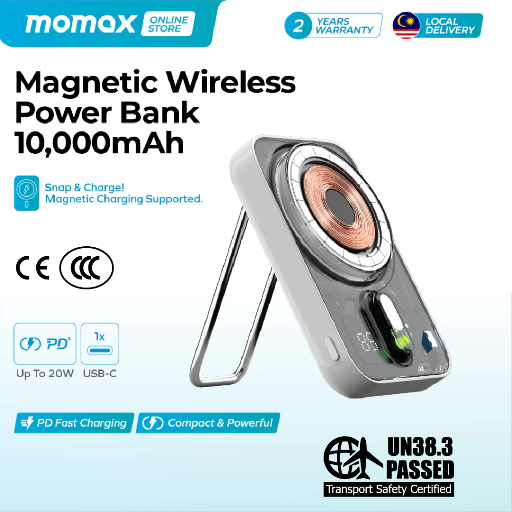 Momax 1-Power Flow+ | 3C (CCC) Certified | Magnetic Battery Pack (10 ...