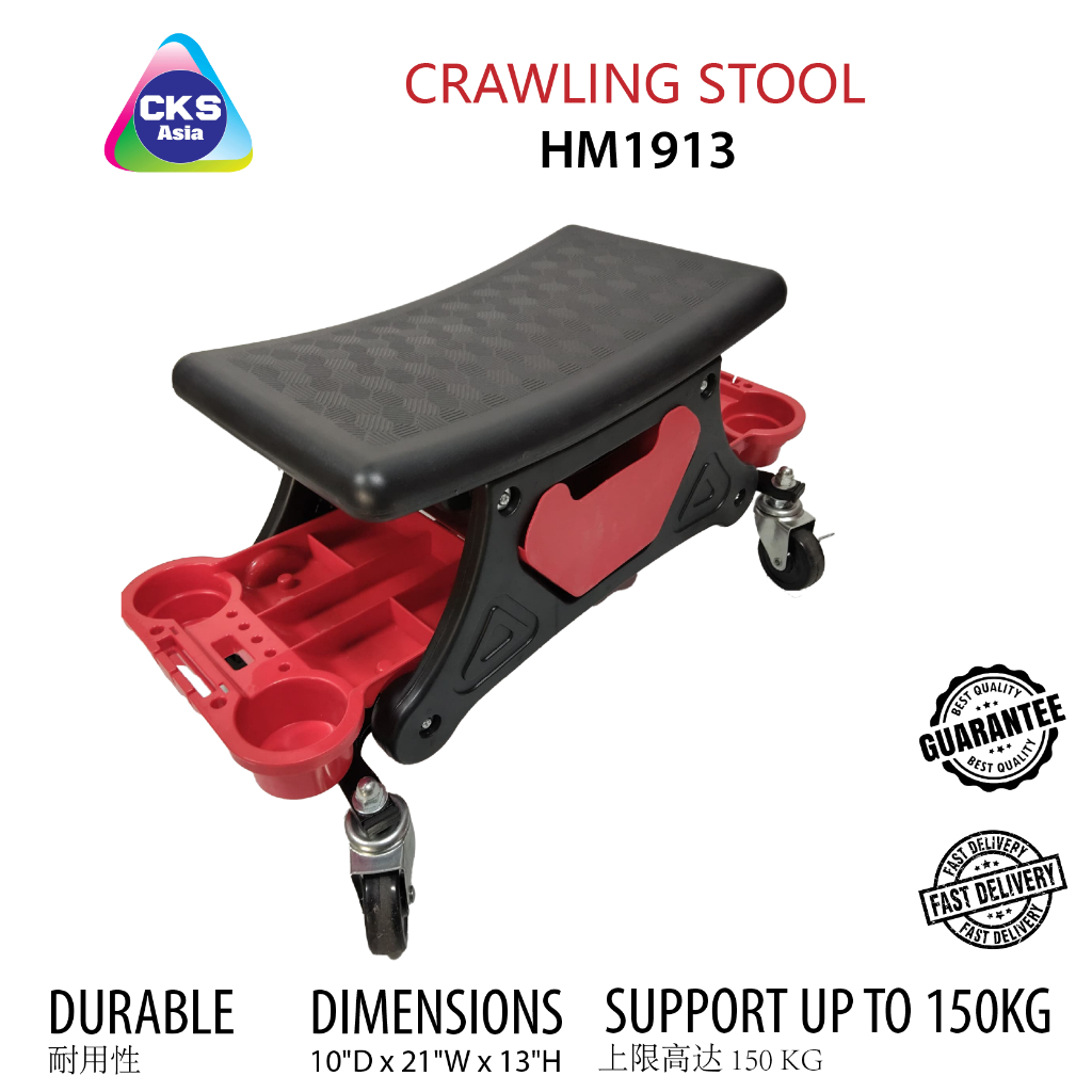 CRAWLING STOOL MECHANIC SEAT WITH THREE SLIDE 4 WHEEL(PRICE FOR 1 ...