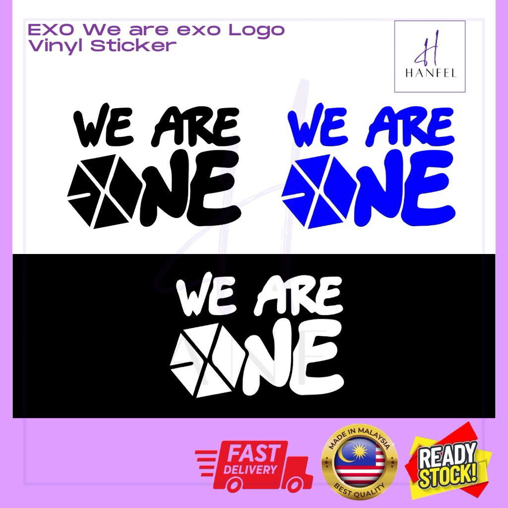 EXO We Are One Logo Kpop Group vinyl Sticker / Decal sticker ( Die-cut ...