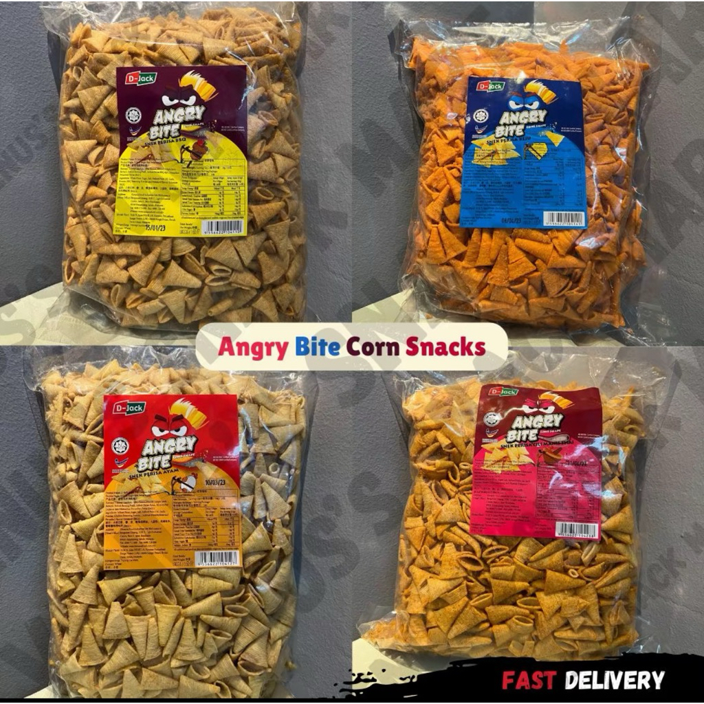 Ready Stock Angry Bite Snek BBQ / Cheese / Chicken Flavor / Cili Manis ...