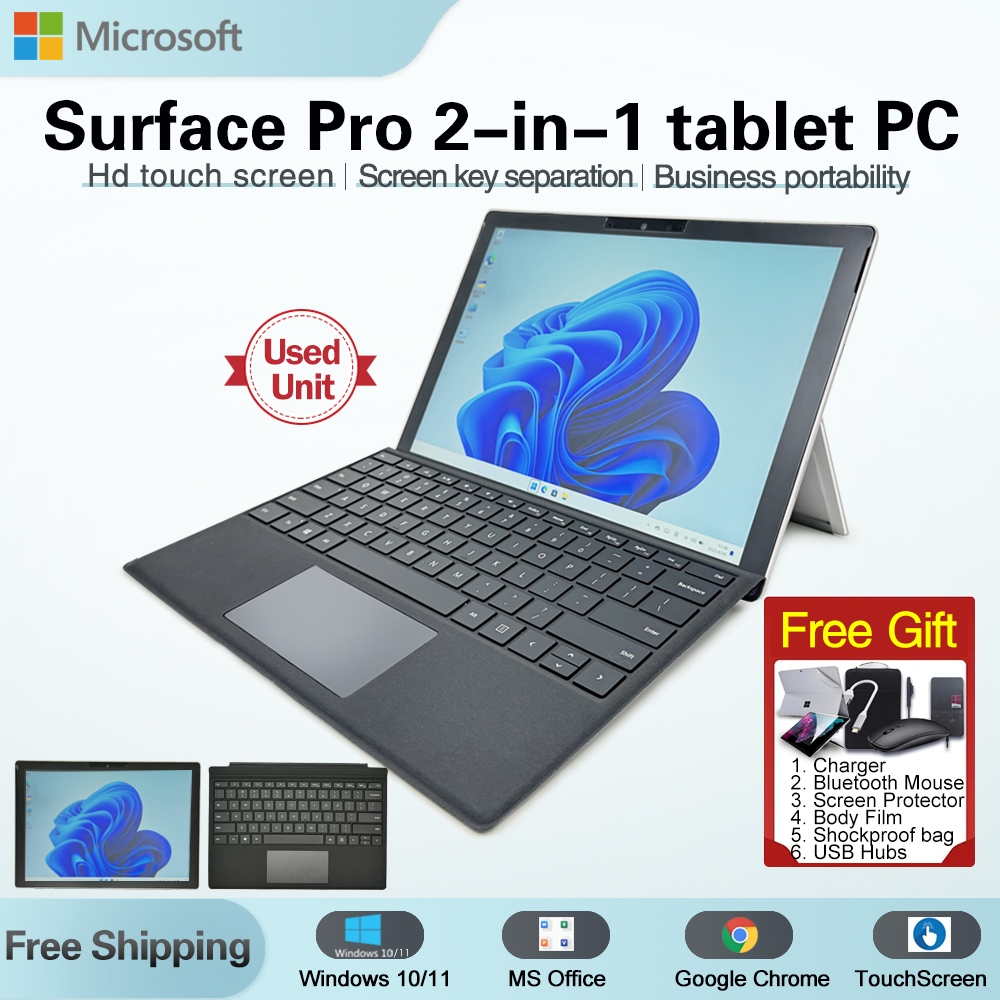 Microsoft Surface Pro7+/7/6/5/4/3 2-in-1 Laptop,12.3-inch Touchscreen, Win10/11 Pro | Shopee ...