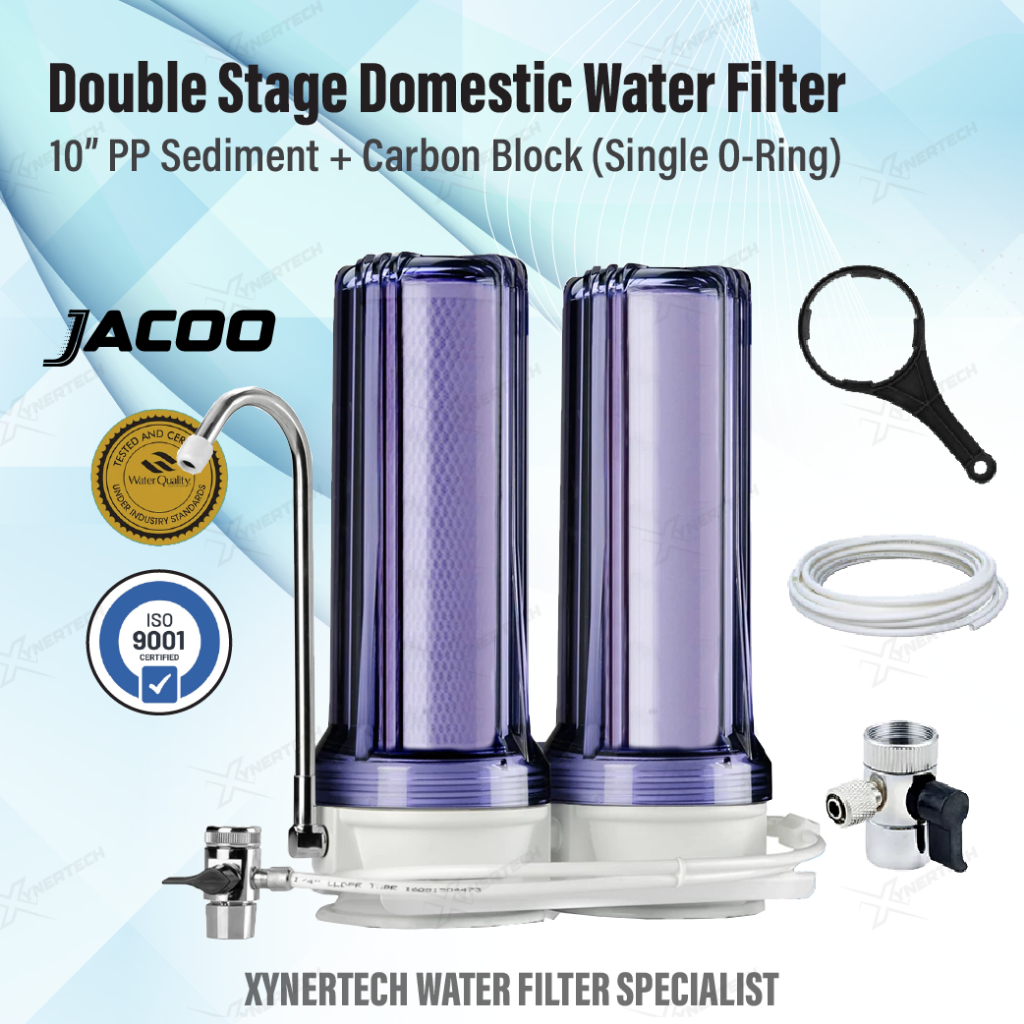 Double Stage Domestic Double Water Filter System with PP Sediment & CTO ...